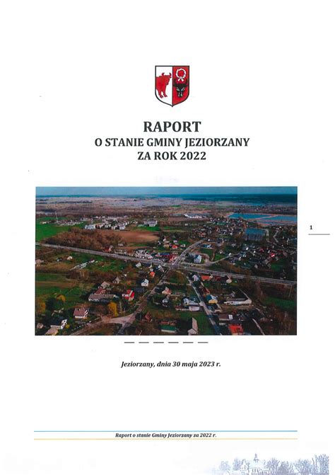 Raport O Stanie Gminy Jeziorzany Za Rok 2022 Gmina Jeziorzany