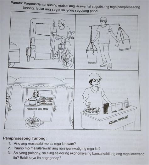 Panuto Pagmasdan At Suriing Mabuti Ang Larawan At Sagutin Ang Mga