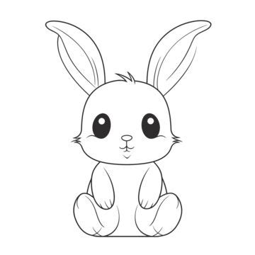 รประบายสระบายสสมดระบายสกระตายนอยนารก เวกเตอร PNG วาดรป