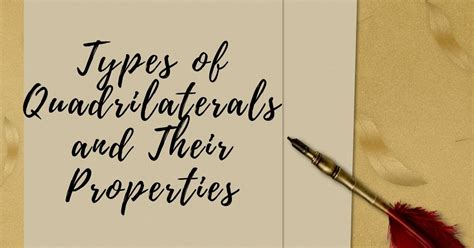 Types Of Quadrilaterals And Their Properties Definition Formulas