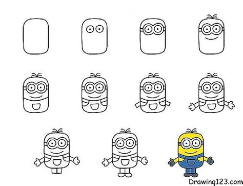 Minions Drawing Easy Step By Step