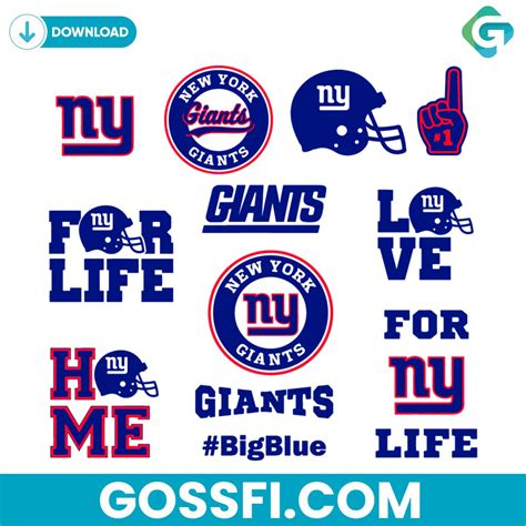 New York Giants Bundles Svg Gossfi