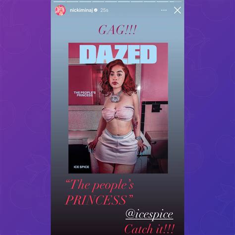 Pop Base On Twitter Nicki Minaj Shows Love To Ice Spices Dazed Cover