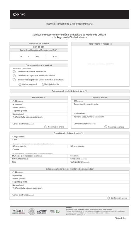 Solicitud De Patente Ante El Impi Image To U