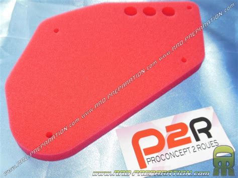 Mousse De Filtre Air Rouge Artein Pour Boite Air D Origine Derbi