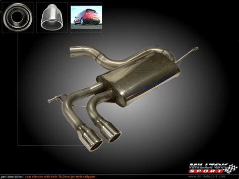 MILLTEK Cat Back Exhaust System SSXVW265 Volkswagen Golf Mk5 GTi 2 0T