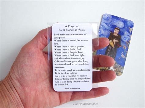 Ten St Francis Of Assisi Prayer Cards Pet Gift St Francis Etsy