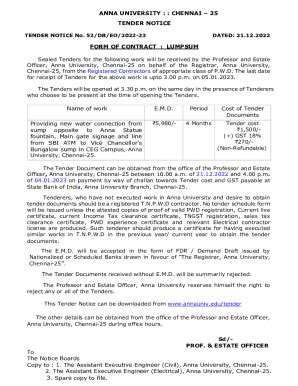 Fillable Online The Tenders Will Be Opened At 3 Fax Email Print PdfFiller