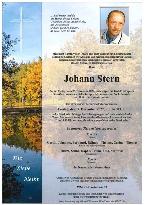 Stern Johann Bestattung Wittmann