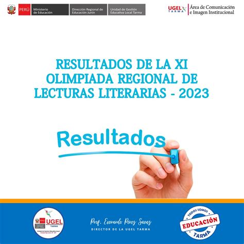 RESULTADOS DE LA XI OLIMPIADA REGIONAL DE LECTURAS LITERARIAS 2023