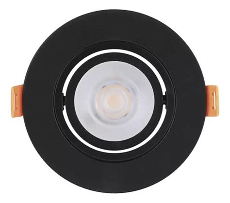 Spot Embutir Redondo Preto Mr16 Mbled Ref 6279