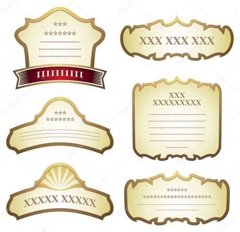 Conjunto de elementos de diseño de etiquetas vector gráfico vectorial