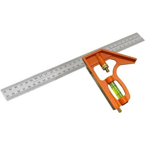 Équerre Combinée 300mm Règle Multifonctionnel Adjustable 12Inch