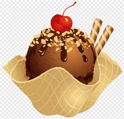 Es Krim Cokelat Es Krim Kerucut Sundae Bonbones Krim Makanan Png