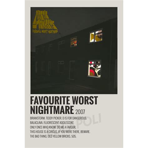 Jual Poster Cover Album Favourite Worst Nightmare Arctic Monkeys