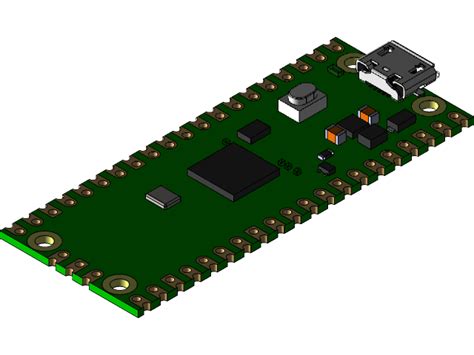 Raspberry Pi Pico R3 3D CAD Model Library GrabCAD