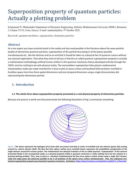 pdf superposition property of quantum particles actually a plotting problem