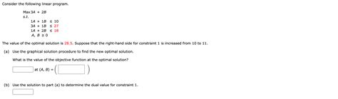solved consider the following linear program max 3a 2b