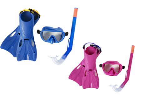 Ripley Set De Buceo Bestway Infantil Completo Color Azul Snorkel