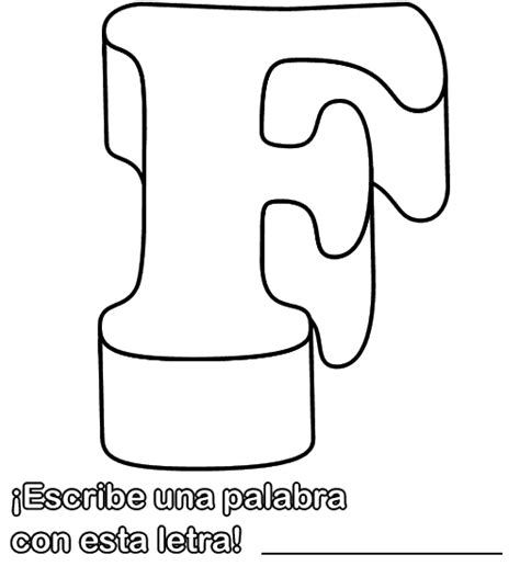 Colorear Dibujo De Letra F Dibujos Infantiles Gratis Vivajuegos