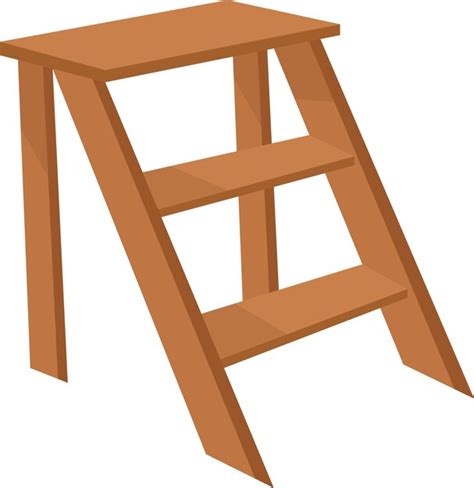 Escalera De Escalones De Madera Vector Premium