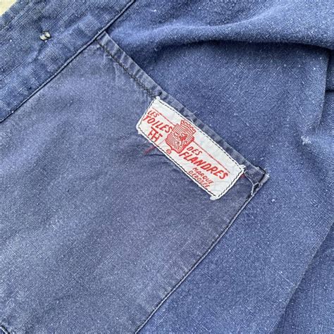 1940 s インディゴリネン LES TOILES DES FLANDRES フレンチ ワークジャケット 30 s 50 s ビンテージ