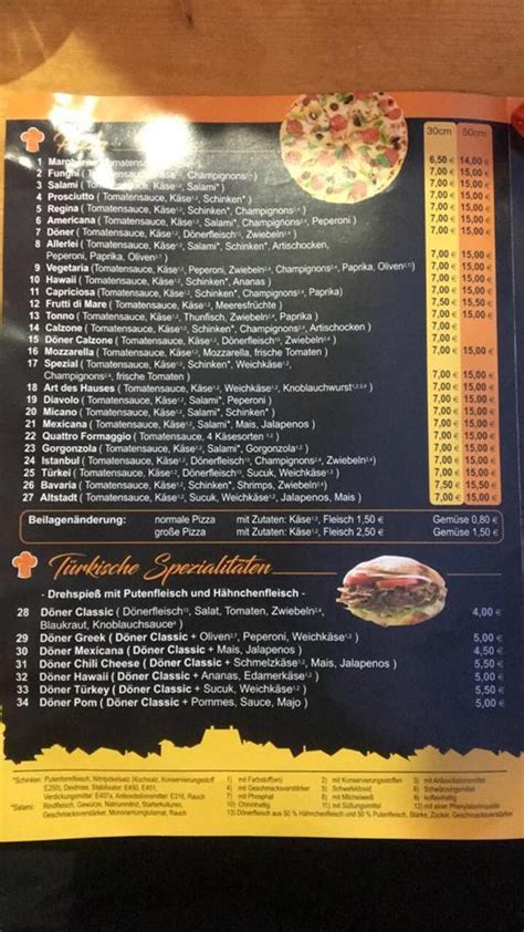 Speisekarte von AltStadt Döner Pizza Trostberg