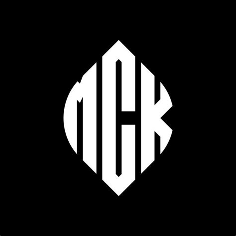 Diseño del logotipo de la letra circular MCK con forma de círculo y