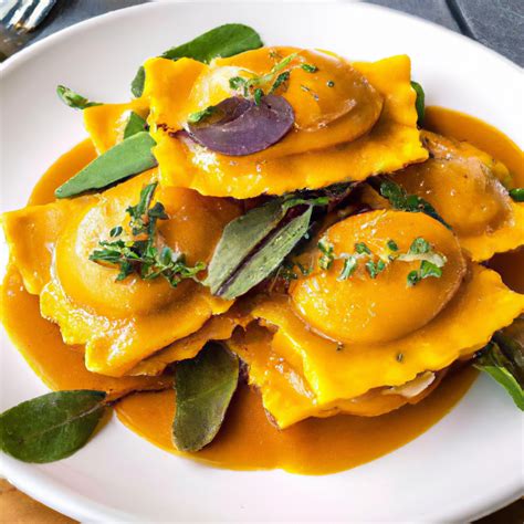 Butternut Squash Ravioli With Sage Butter Sauce Jim