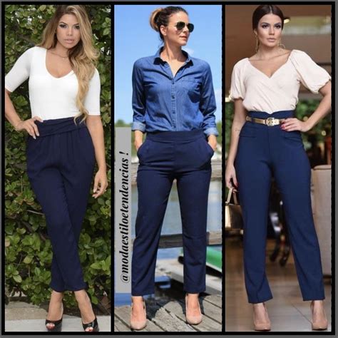 Introduzir 89 imagem look calça azul marinho br thptnganamst edu vn