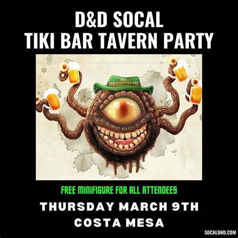 Dungeons And Dragons Tiki Bar Tavern Party Event Socal D D