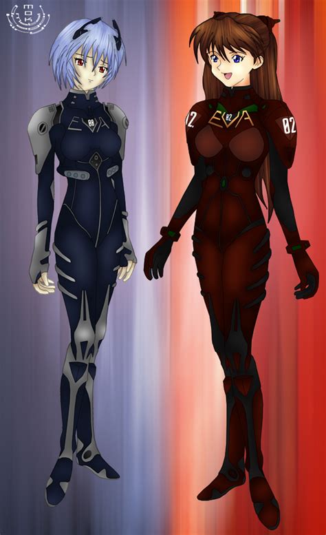 Souryuu Asuka Langley And Ayanami Rei Neon Genesis Evangelion Danbooru