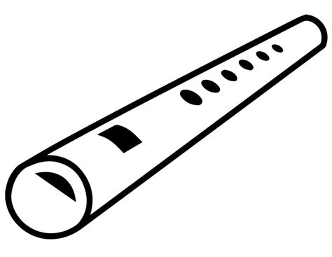 Dibujos de Flauta Fácil para Colorear para Colorear Pintar e Imprimir