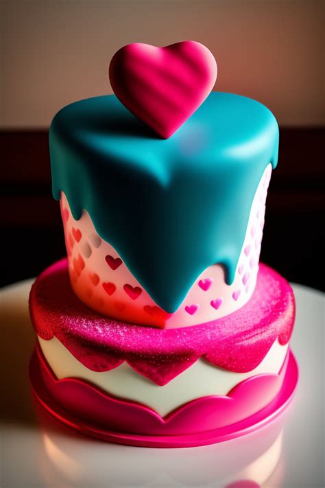 Lexica Heart Shaped Cake