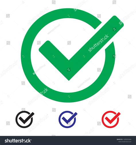 Green Tick Checkbox Vector Illustration Isolated Stock Vector Royalty