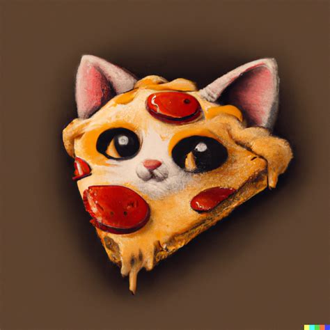 A Cat Made Out Of Pizza Digital Art Dalle Openart