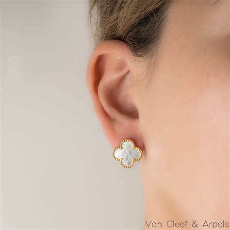 Van Cleef Arpels Yellow Gold Mother Of Pearl Vintage Alhambra