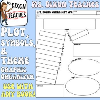 PLOT Symbols And Theme Graphic Organizer For Any Novel By Ms Dixon