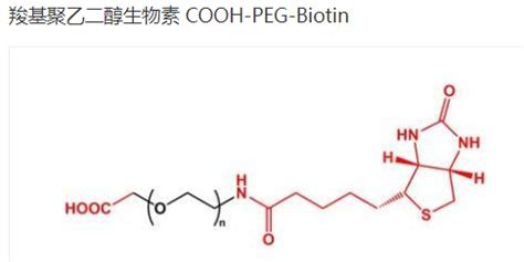 COOH PEG Biotin Biotin PEG COOH 生物素聚乙二醇羧基 的结构式 UDP糖丨MOF丨金属有机框架丨聚集诱导发光丨