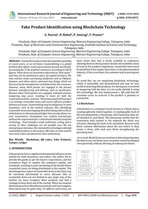 fake product identification using blockchain technology pdf