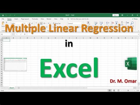 How To Do Multiple Linear Regression In Excel Youtube