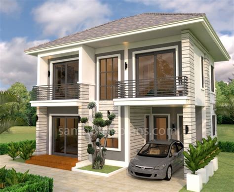 15 Desain Rumah 2 Lantai Di Lahan Sempit Denahnya Kecil Minimalis