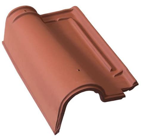 Tuile de rive gauche Romane terre cuite rouge 425x152 mm Réf 10037268