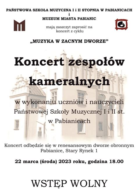 Koncert zespołów kameralnych Muzeum Pabianic