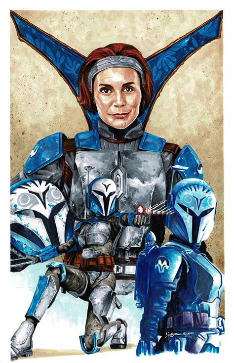 Bo Katan In Ronald Shepherds Star Wars Commission Artwork Comic Art Gallery Room