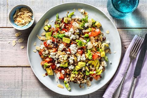 Salade de lentilles et boulgour au fromage de chèvre Recette HelloFresh