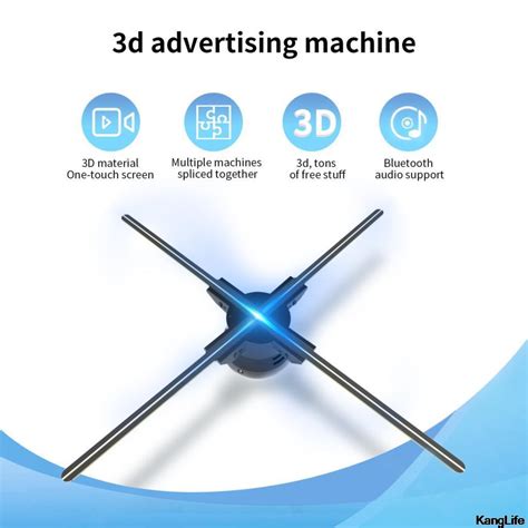 Proyector De Holograma De Ventilador 3D Pantalla Wifi Logotipo