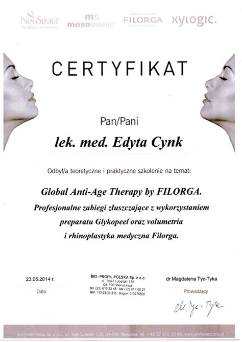 O mnie Dr Edyta Cynk Medycyna estetyczna Dębica