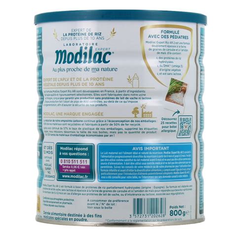 Modilac Expert Riz AR 2 Lait 2ème âge Anti Régurgitations
