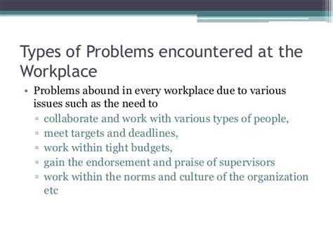 workplace scenarios for problem solving